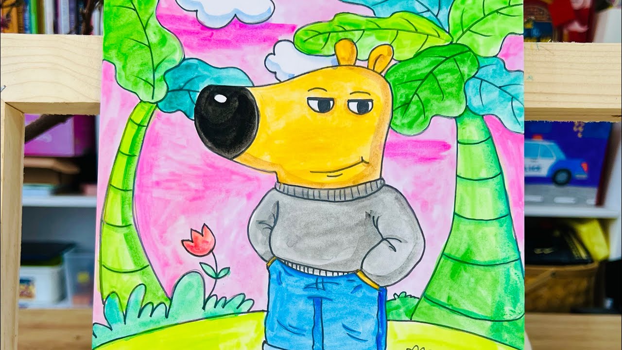 Hướng dẫn bé vẽ Chú Chó thư giãn CHILL GUY | How to draw a relax Dog ...