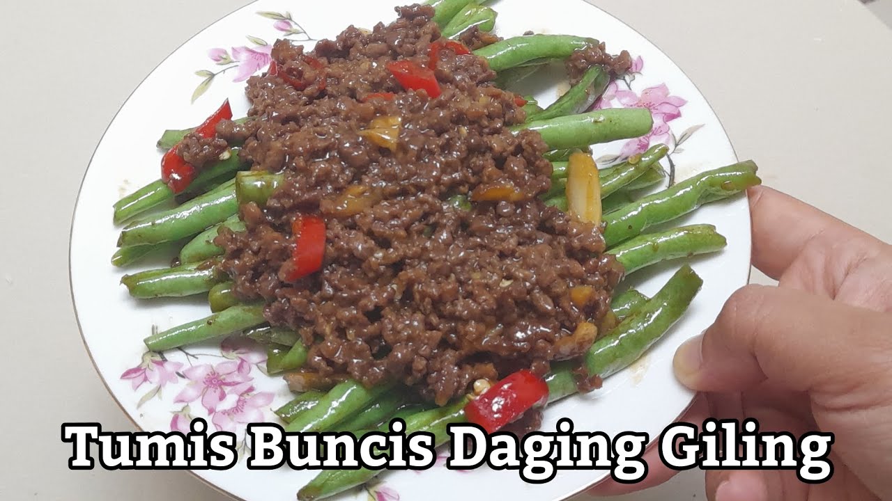 RESEP TUMIS BUNCIS DAGING GILING ENAK - YouTube