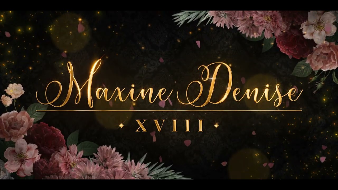 Maxine Denise XVIII | Elegant Black & Gold Debut LED Wall Backdrop 🌹 ...