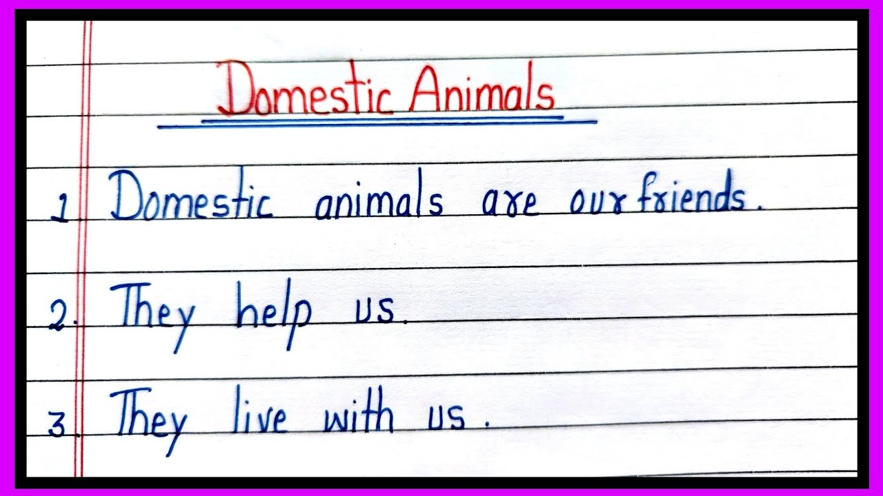 essay on domestic animals in english/10 lines on domestic animals in ...