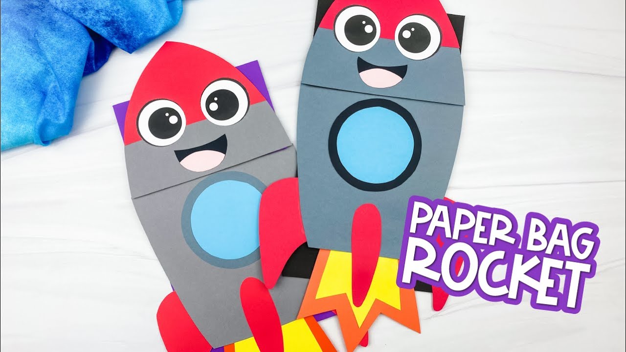 Rocket Puppet Craft For Kids - YouTube