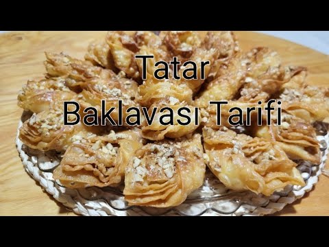 AHISKALILARIN COK SEVDİKLERİ LEZZETLİ VE ÇITIR BİR TATLI _KIRIM TATAR BAKLAVASI TARİFİ .
