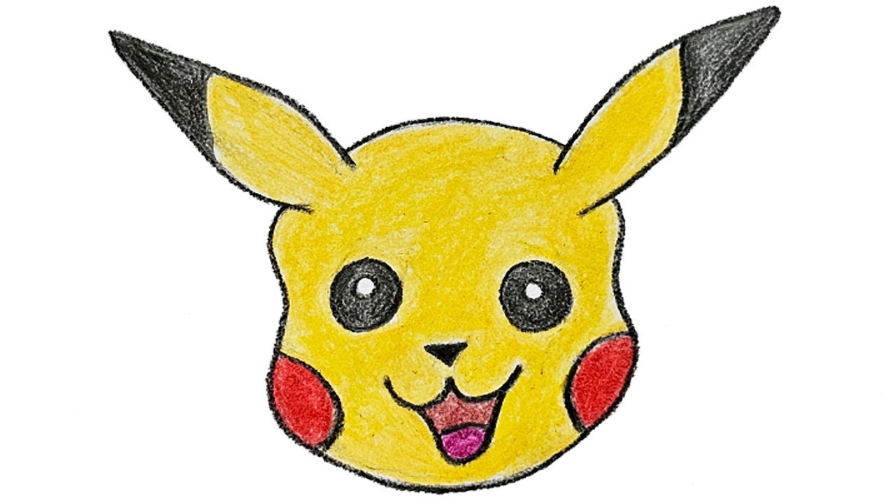 Very Quick & Easy Way Smiling Pikachu Drawing for Kids | Step by Step ...