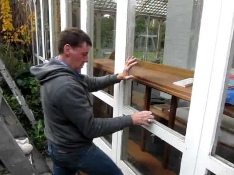 fitting glass window - YouTube
