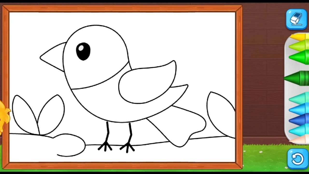 parrot drawing I How to draw a cute carrot with colour easy step by ...