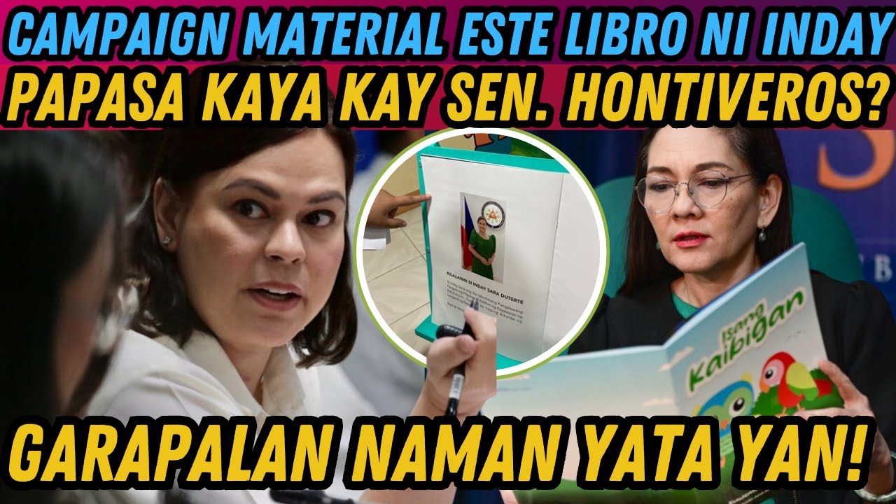 SEN. RISA HONTIVEROS SINURI NA ANG P10 MILLION NA LIBRO NI VP SARA ...