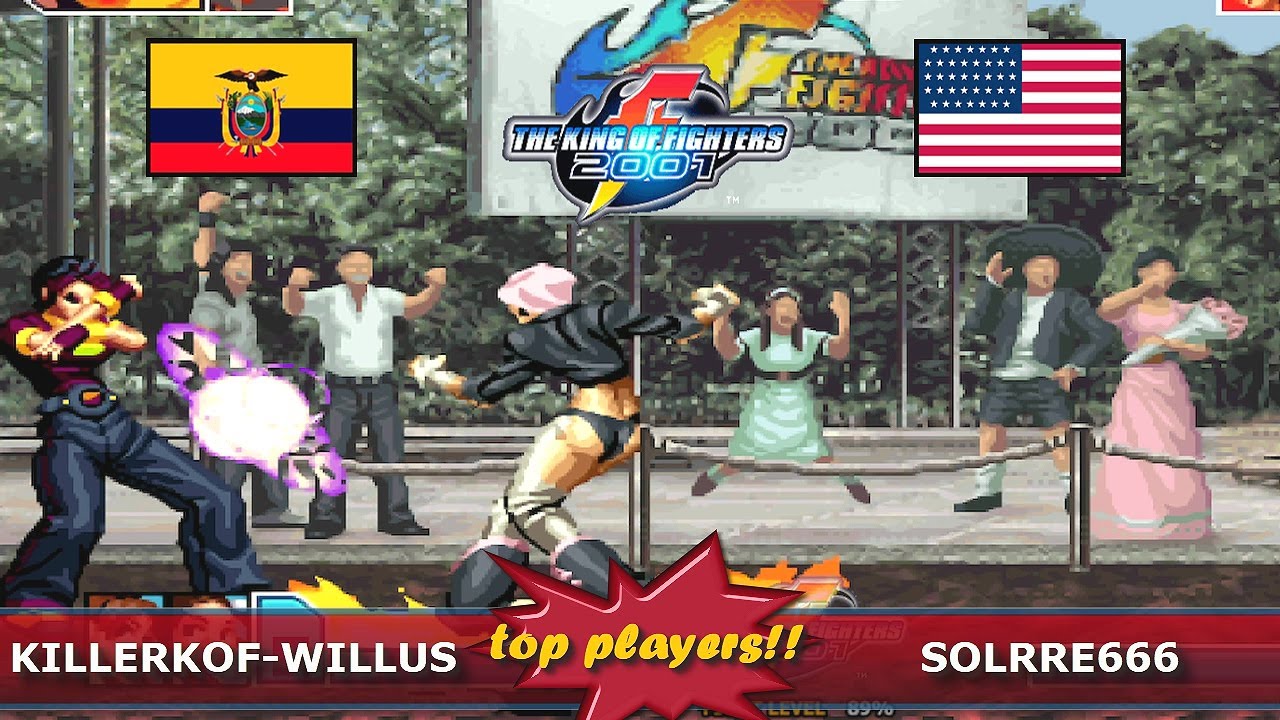 [TOPs KOF 2001 FT5] killerkof-Willus (Ecu) vs solrre666 (USA) #kof2001 - YouTube