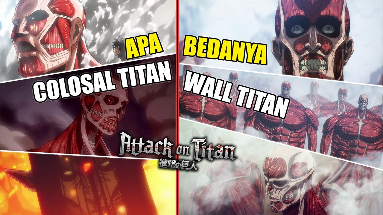 PERBEDAAN COLOSAL TITAN & WALL TITAN | SIAPA PALING KUAT..??! - YouTube