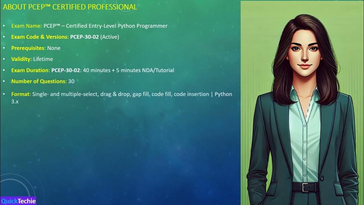 PCEP™ Certified Entry-Level Python Programmer (PCEP-30-02) Exam - YouTube