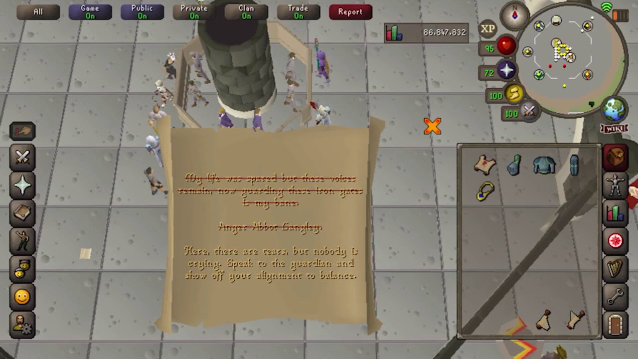 Master clue scroll Here there are tears, but nobody is crying. Speak to ...