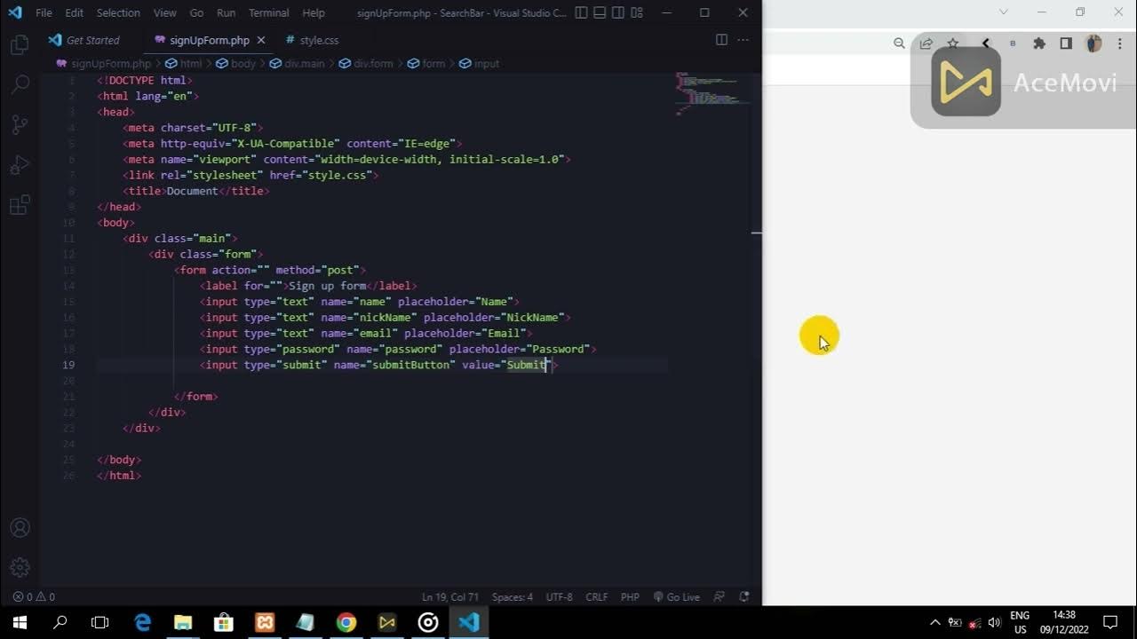 How to insert and search data HTML+CSS+PHP+MySQL - YouTube
