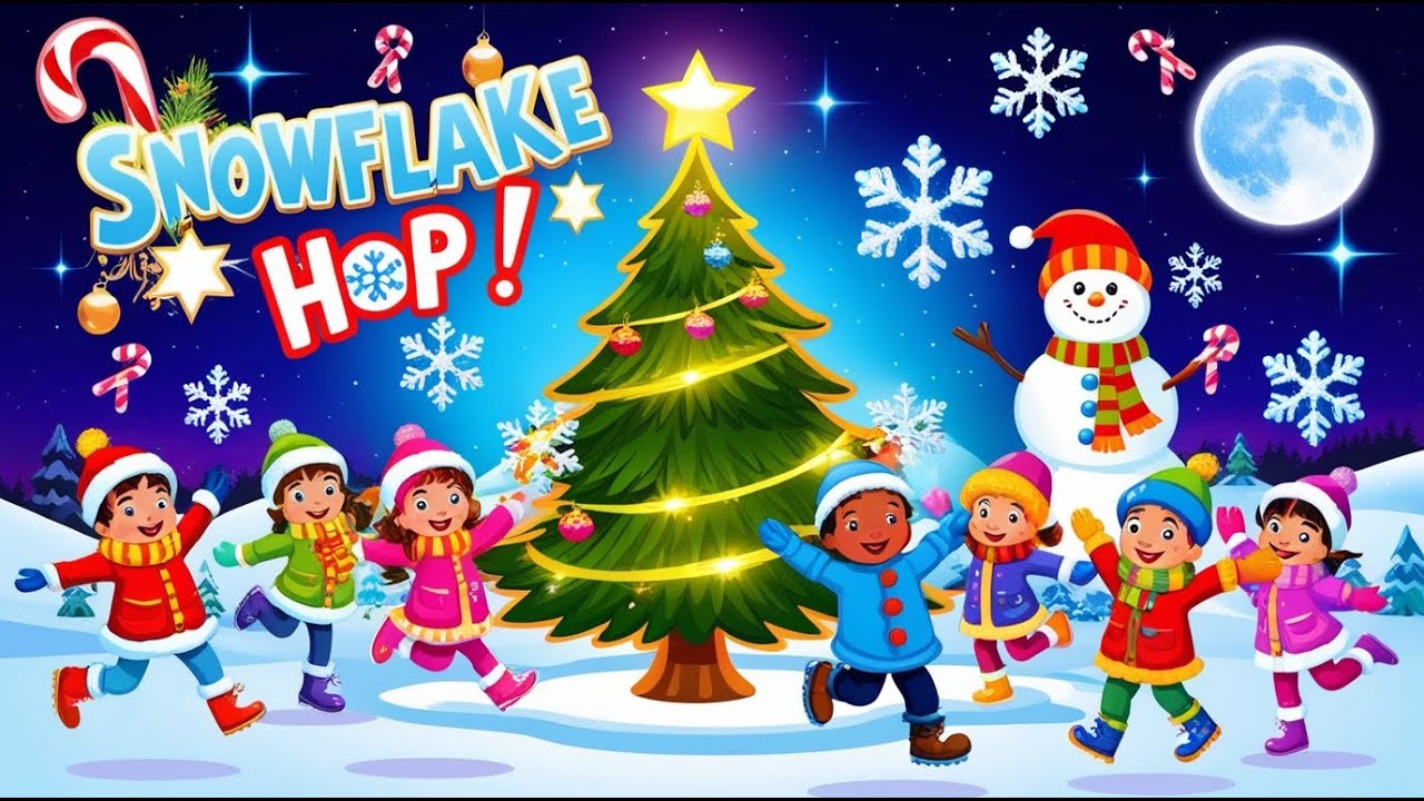 Snowflake Hop | Fun Christmas Dance for Kids | Animated Songs # ...