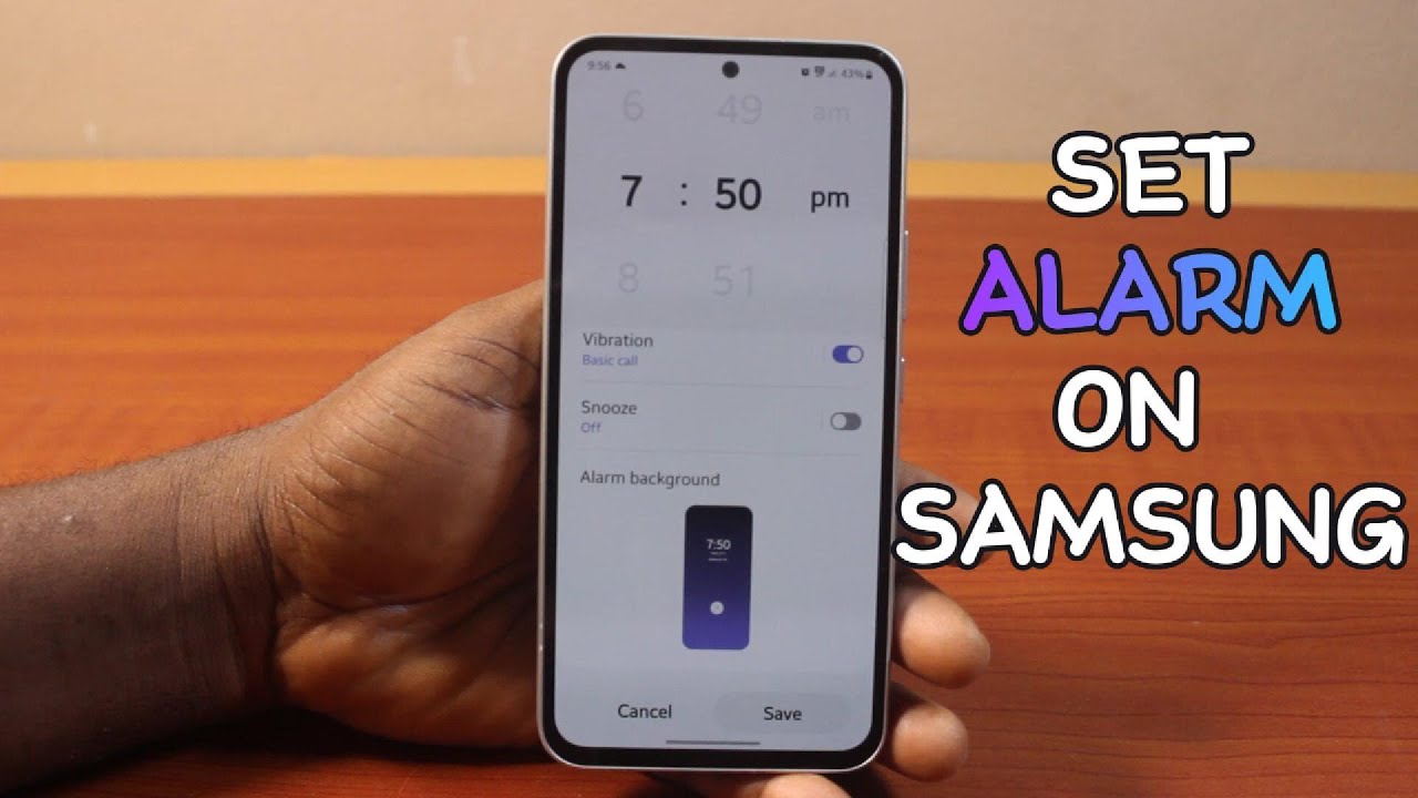 How to Set Alarm on Samsung Phone - YouTube