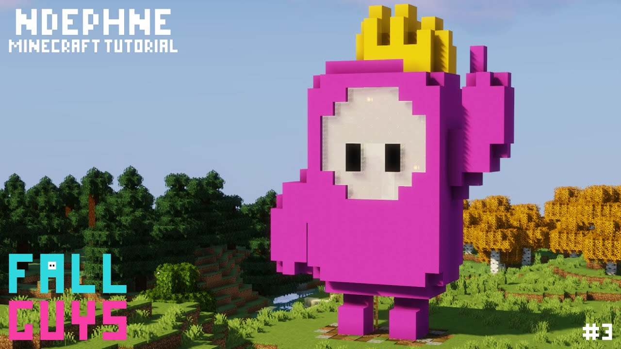 Minecraft Tutorial - สอนสร้างบ้านฟอลกายส์ | A Fall Guys House #3 - YouTube