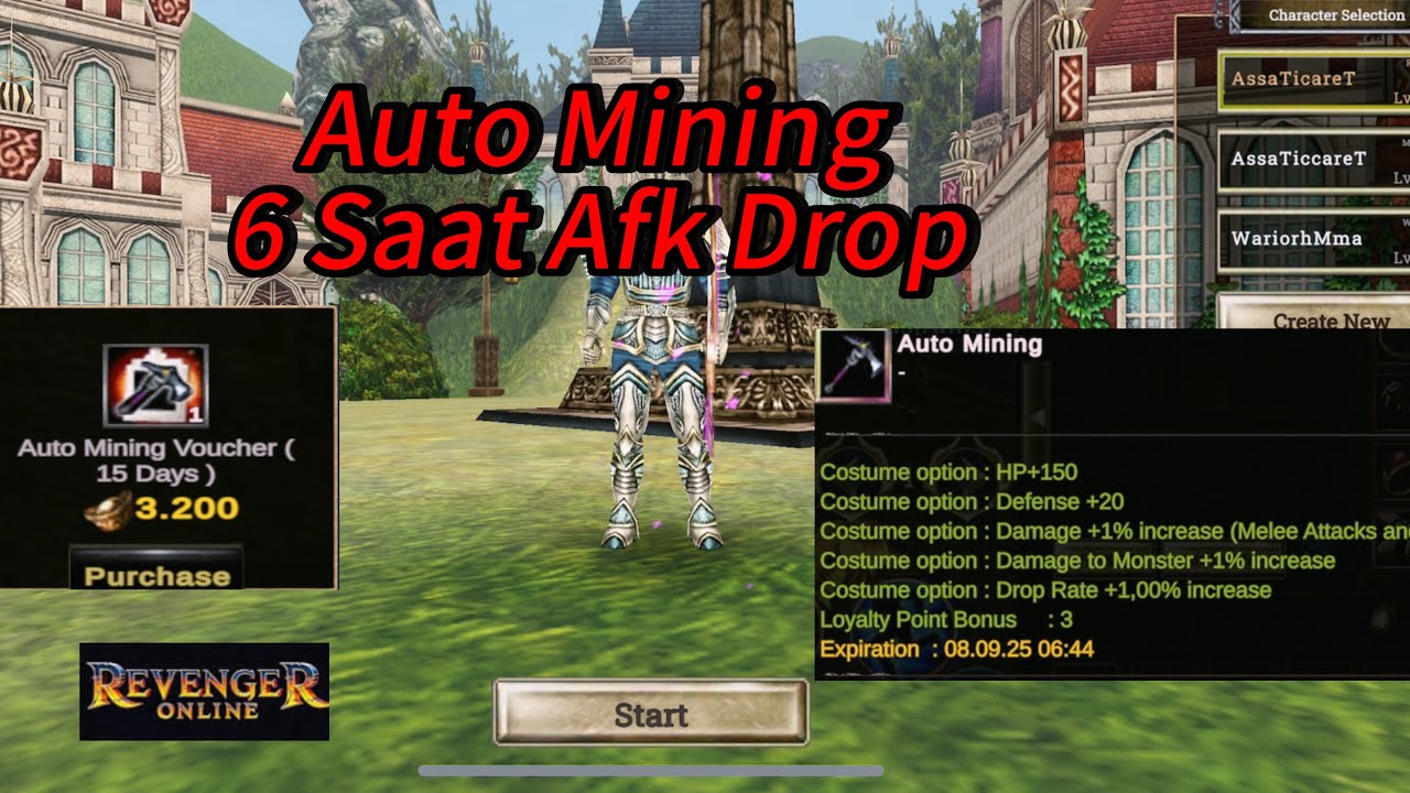Revenger Online Mobile - Auto Mining Afk 6 Saat Drop ve İnceleme ...
