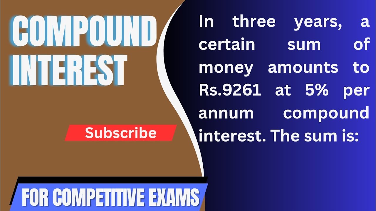 Compound Interest// Short tricks// Junior Assistant// PEO// @Y5Teaching ...