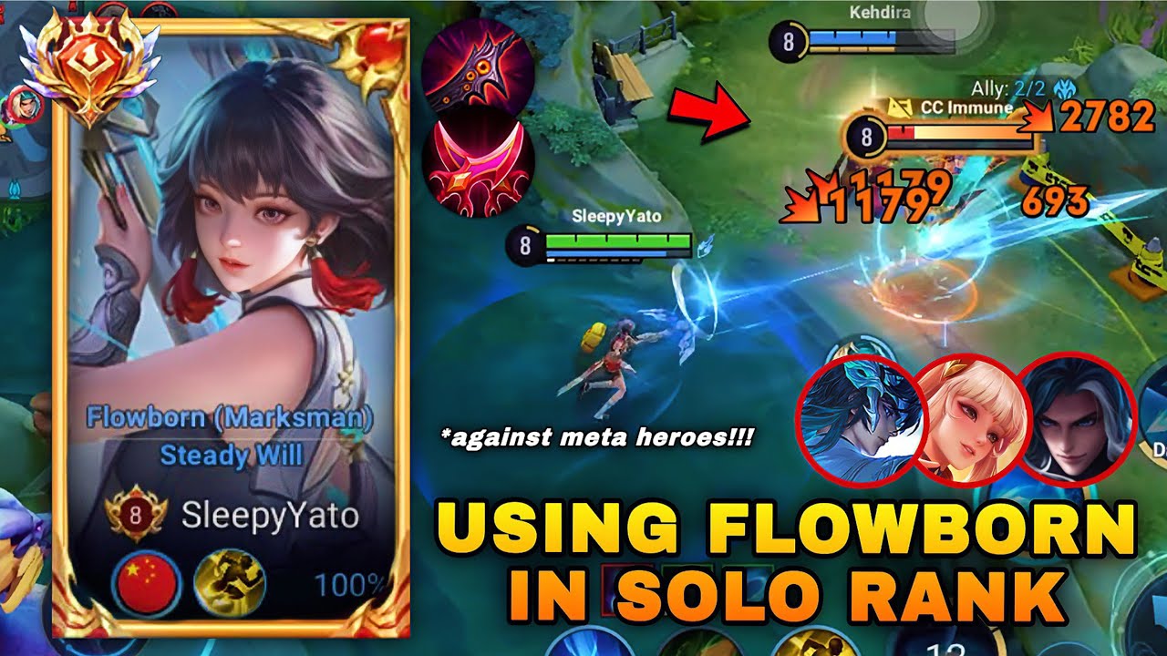 TOP 1 FLOWBORN AGAINST META HEROES ARLI & AUGRAN IN 100 ⭐️ LEGEND RANK ...