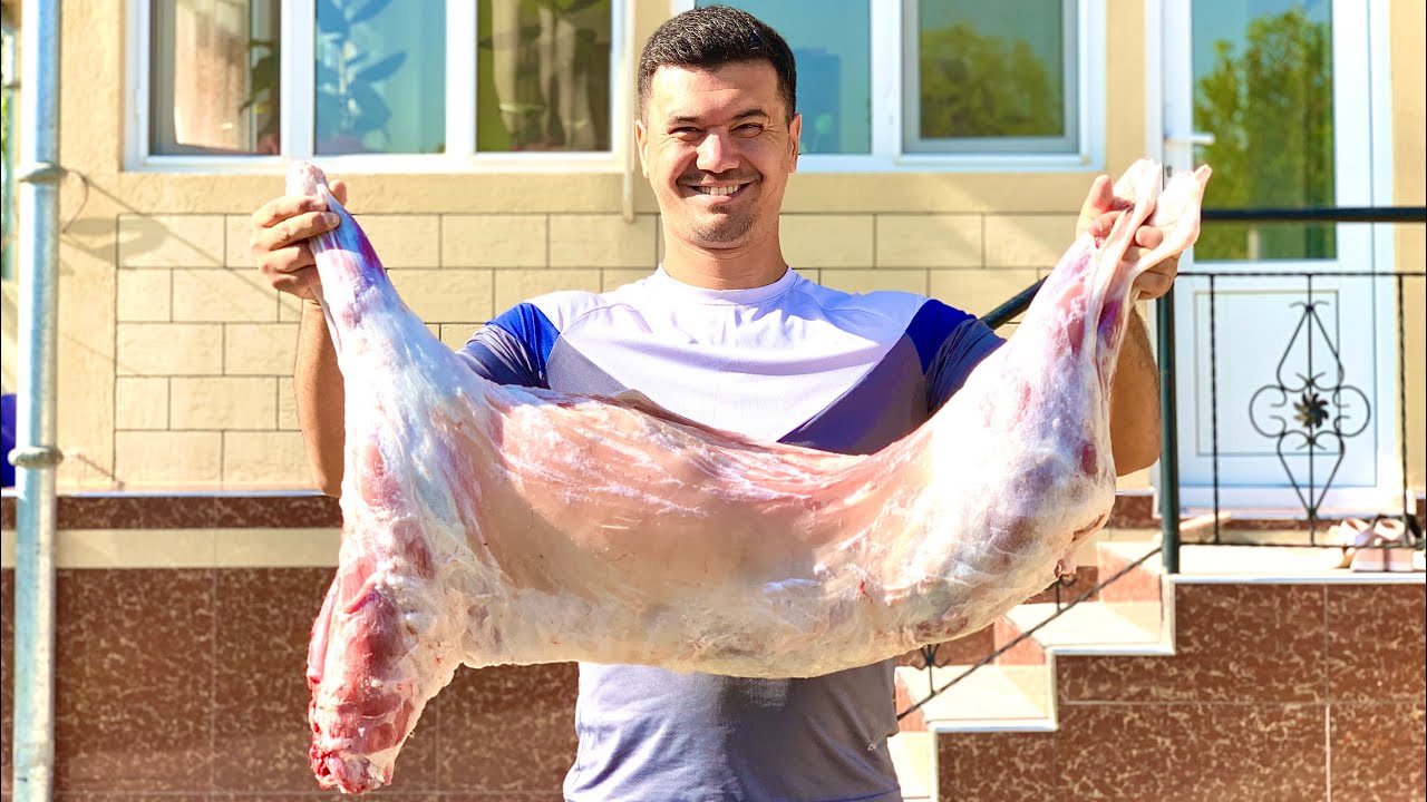 UZBEKISTAN. COOKING WHOLE SHEEP ON COAL. JUICY AND PERFECT TASTE. ENG ...