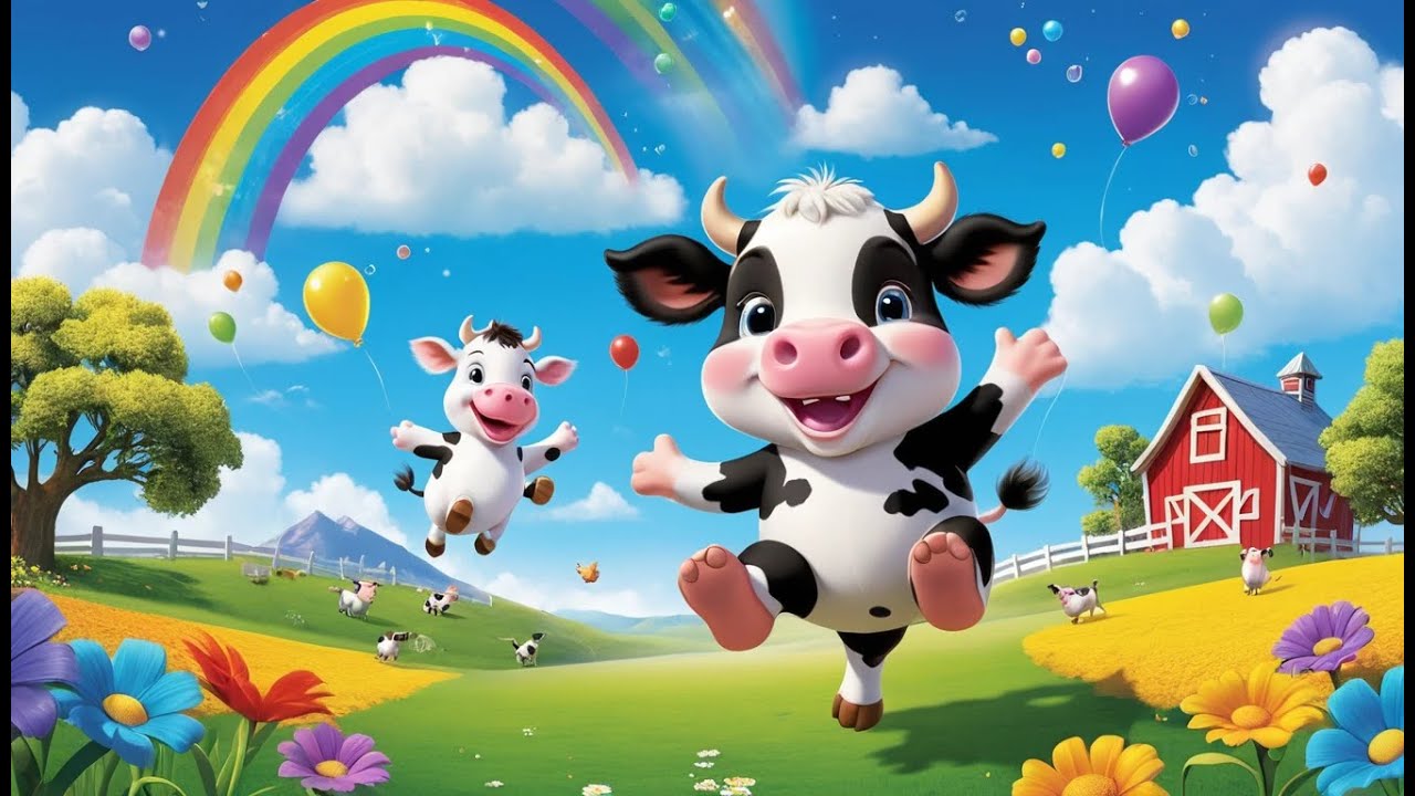 Baby Cow Goes Moo Moo Moo | Cute Cow Nursery Rhyme for Toddlers | Fun ...