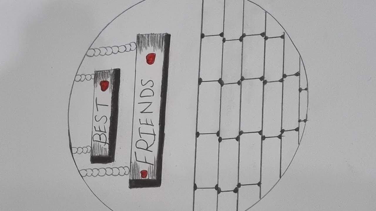 Easy circle drawing scenery best friend sketching ideas for biggeners ...