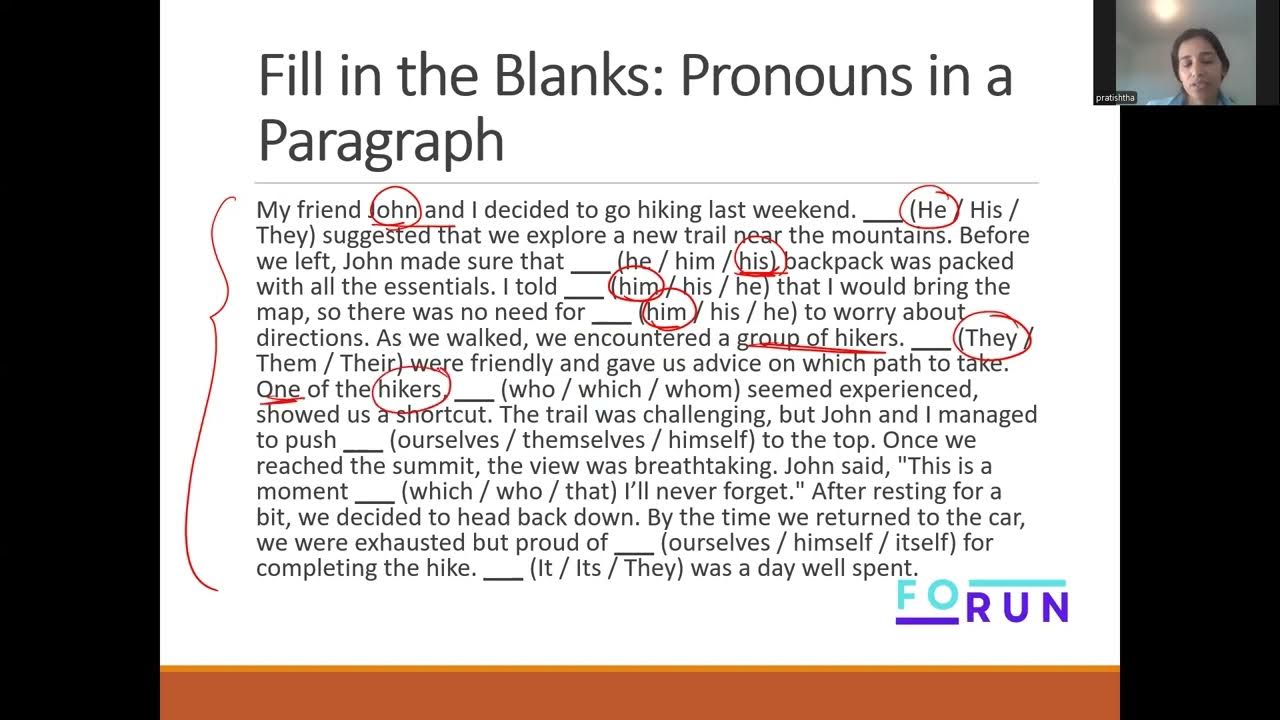 Lesson 17 : Grammar Review : Nouns, Pronouns and Verbs - YouTube