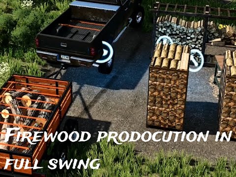 FS22 Logging-Start From Scratch Ep. 12: Firewood Production in action ...