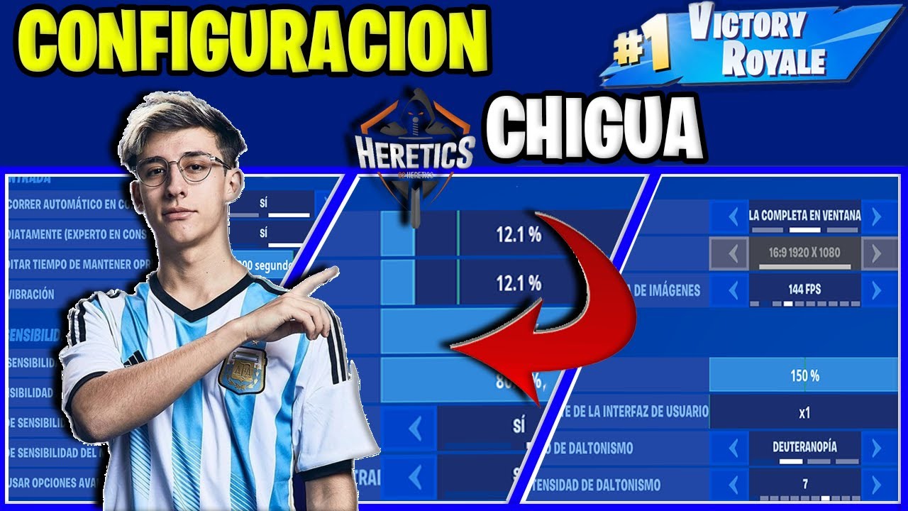 🤩CONFIGURACION Y SENSIBILIDAD DE CHIGUA, 💯EN FORTNITE CAPITULO 2 - YouTube