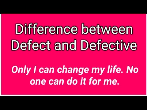 #Difference between Defect and Defective|| Active class - YouTube
