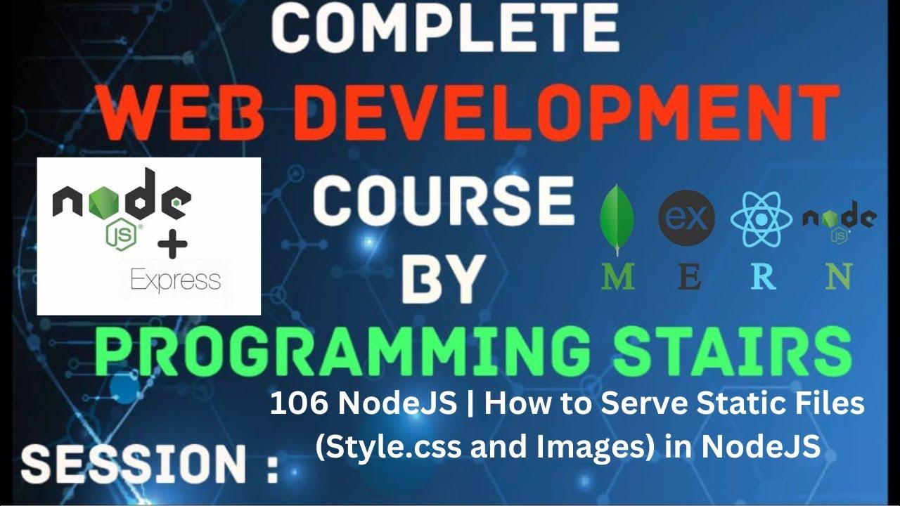 NodeJS | How to Serve Static Files (Style.css and Images) in NodeJS | Session 106 - YouTube