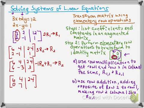 Alg2 unit 3 lesson 6 systems pt 1 - YouTube