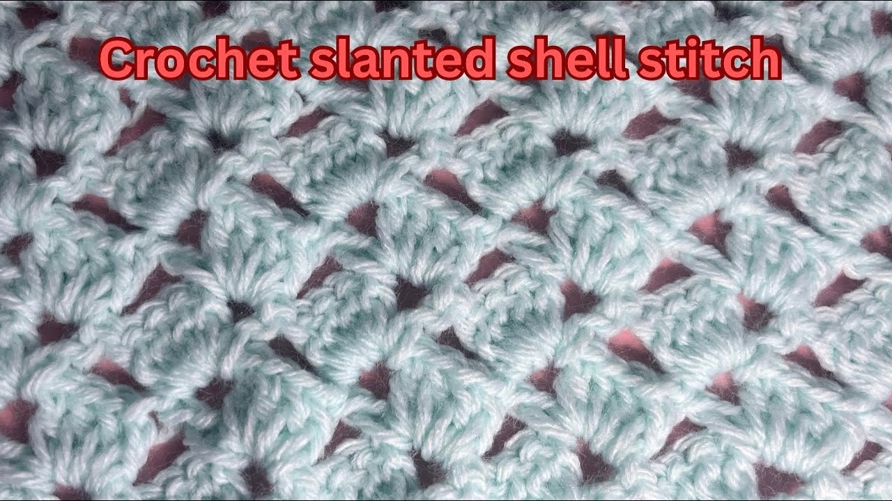 Crochet slanted shell stitch #crochet #crocheting #tutorial - YouTube