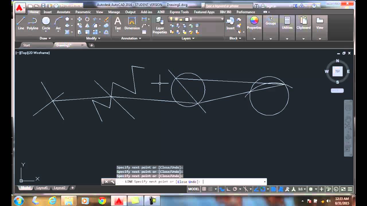 AutoCAD I 07 09 Intersection Object Snap YouTube AutoCAD I 07 09 Intersection Object Snap YouTube