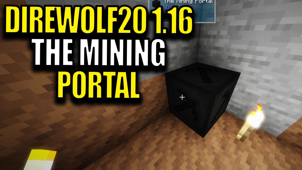 Minecraft Direwolf20 Modpack 1.16 Ep 10 - The Mining Portal - YouTube