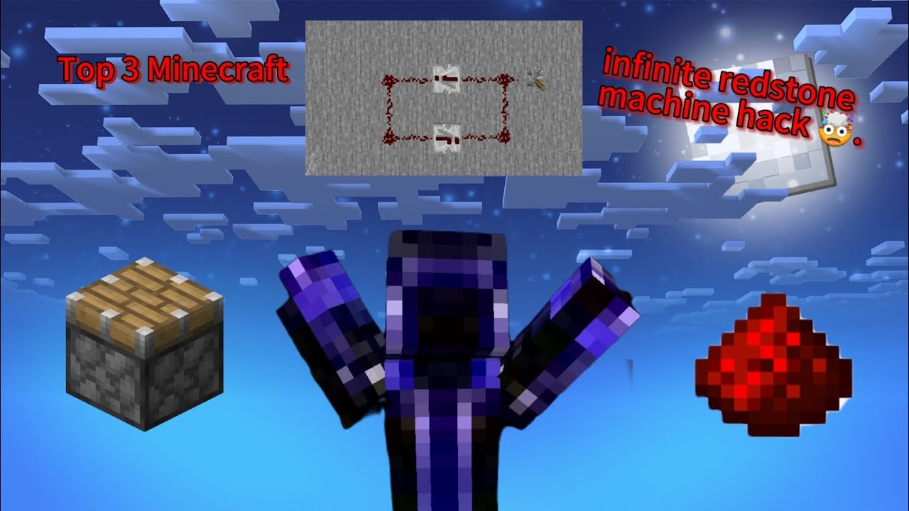 top 3 Minecraft infinite redstone machine hack . - YouTube