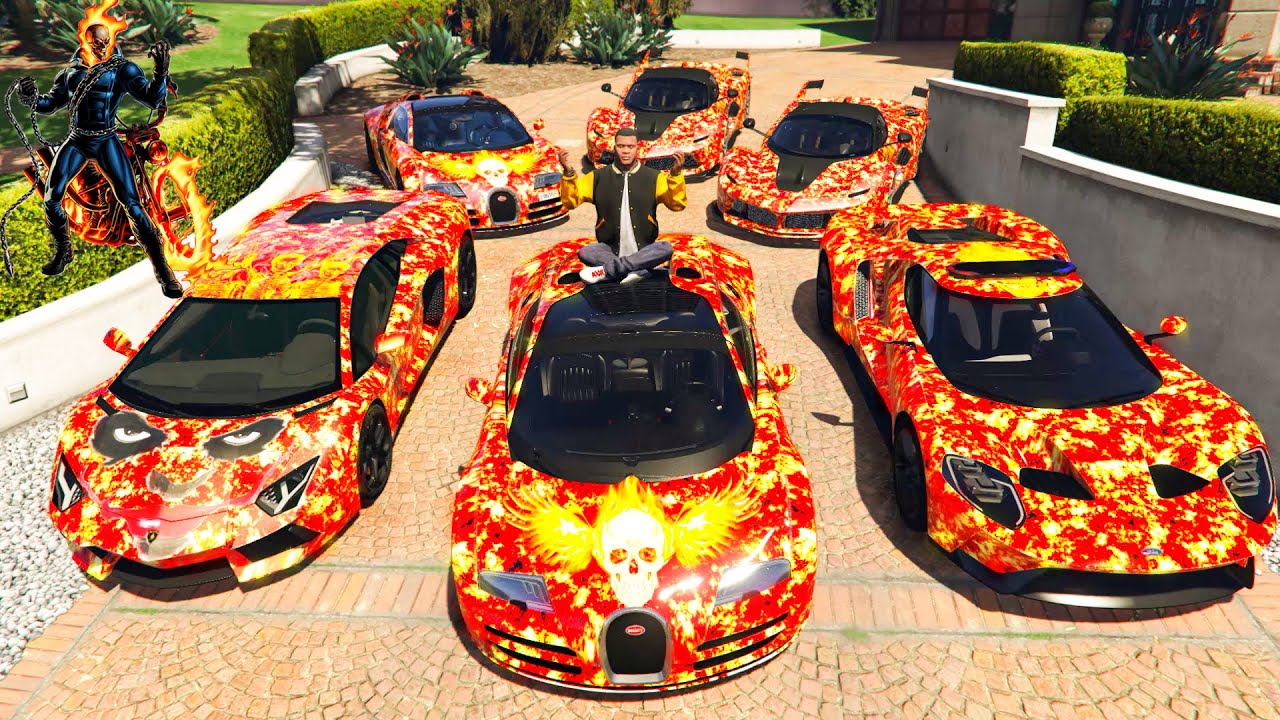 GTA 5 Stealing Ghost Rider Luxury Supercars with Franklin #3 (GTA 5 ...