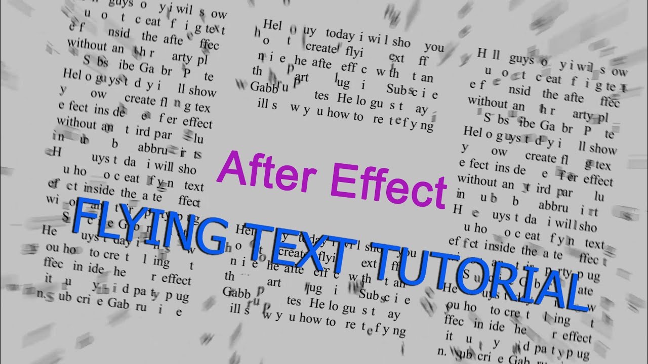 Flying Text Effect | After effect tutorial | Gabbru Pirates | After ...