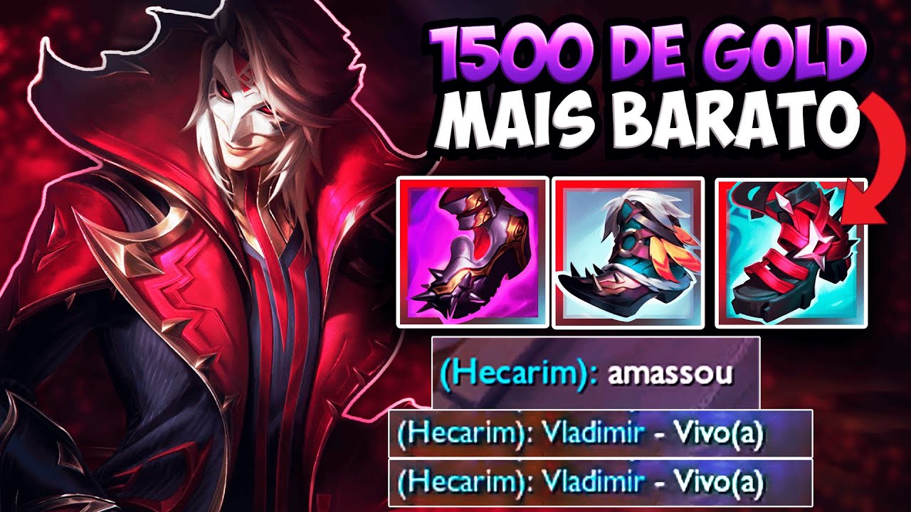 esse é o único item lendário que te permite upar a bota no early game ...