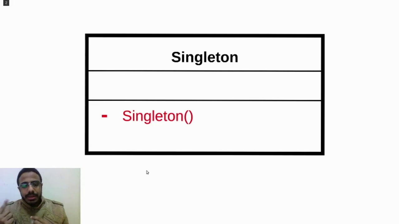 Singleton Design UML class diagram - YouTube