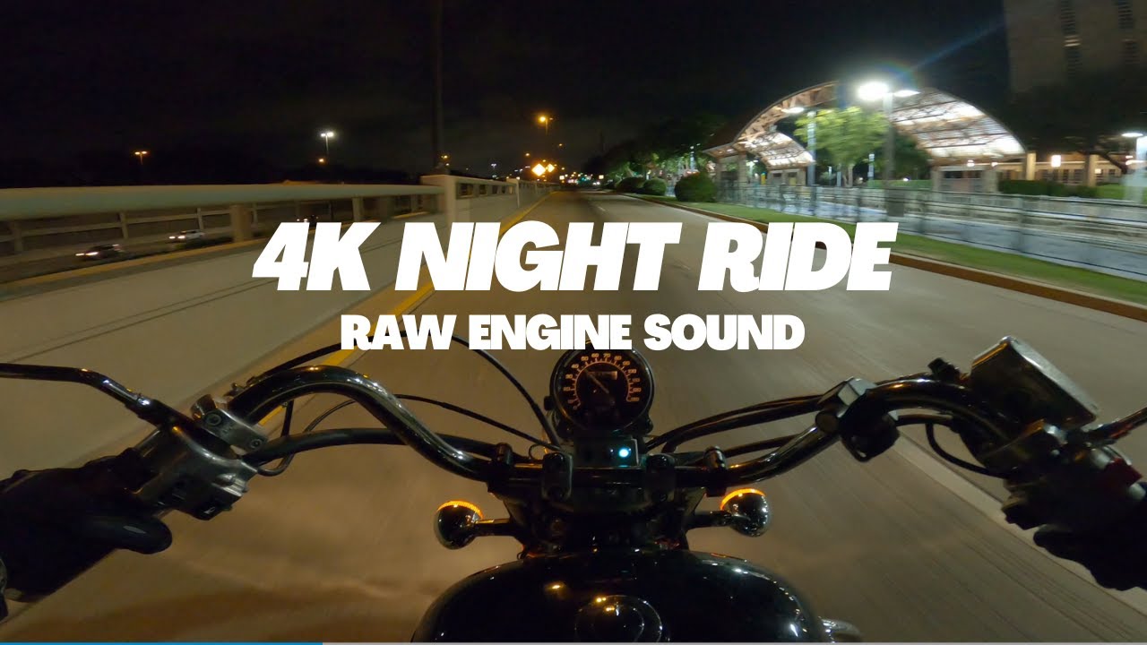Night Ride - 4K - Raw Engine Sound - Honda Shadow 1100cc - YouTube