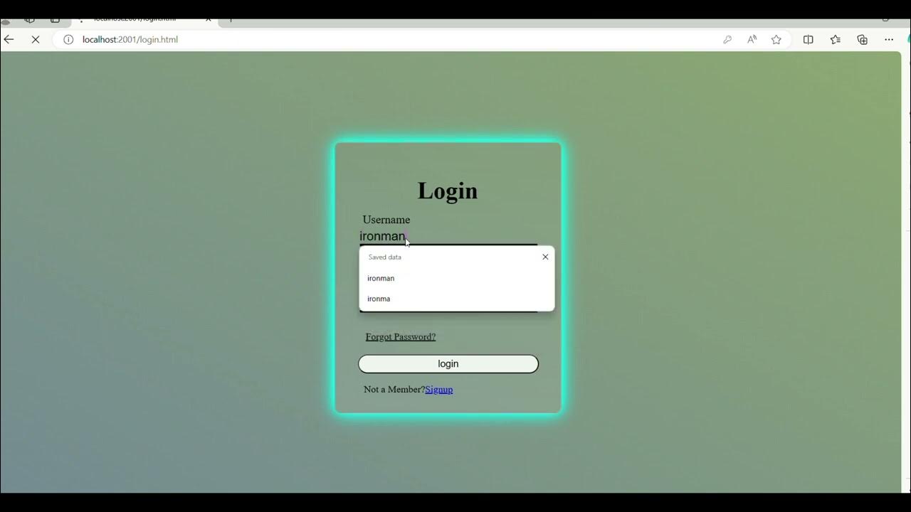 Login Form Validation with list of username and password and Render a ...