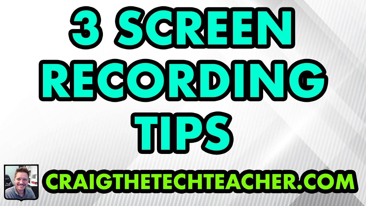 3 Screen Recording Tips - YouTube