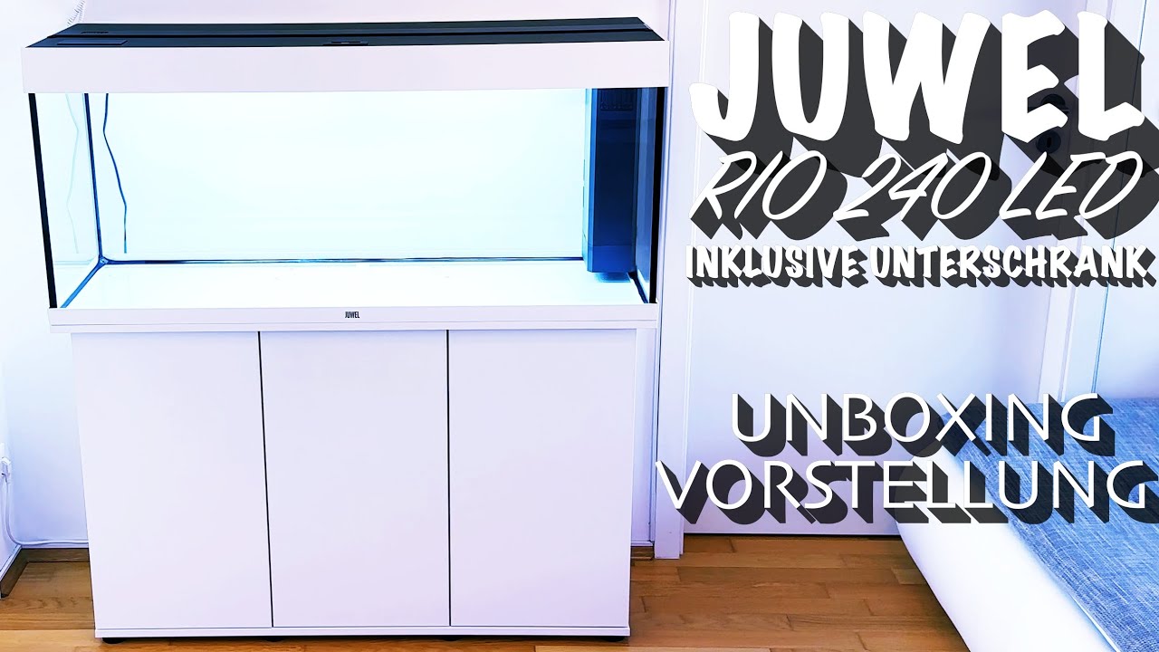 Juwel Rio 240 LED inklusive Unterschrank in weiß - Unboxing & Aquarium ...