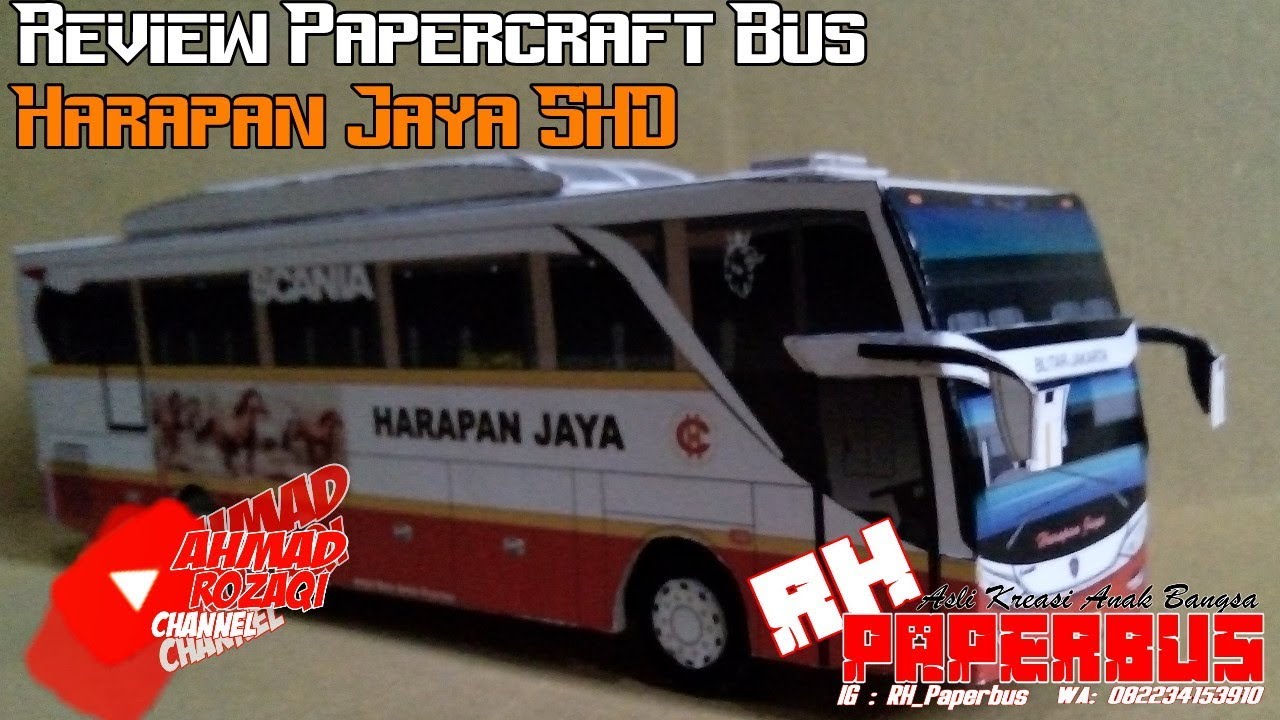 [Review] Papercraft Bus Harapan Jaya SHD - YouTube