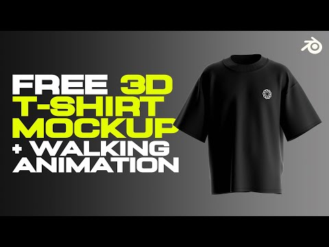 FREE 3D Tshirt Mockup (No Plugins) - Blender Tutorial - YouTube