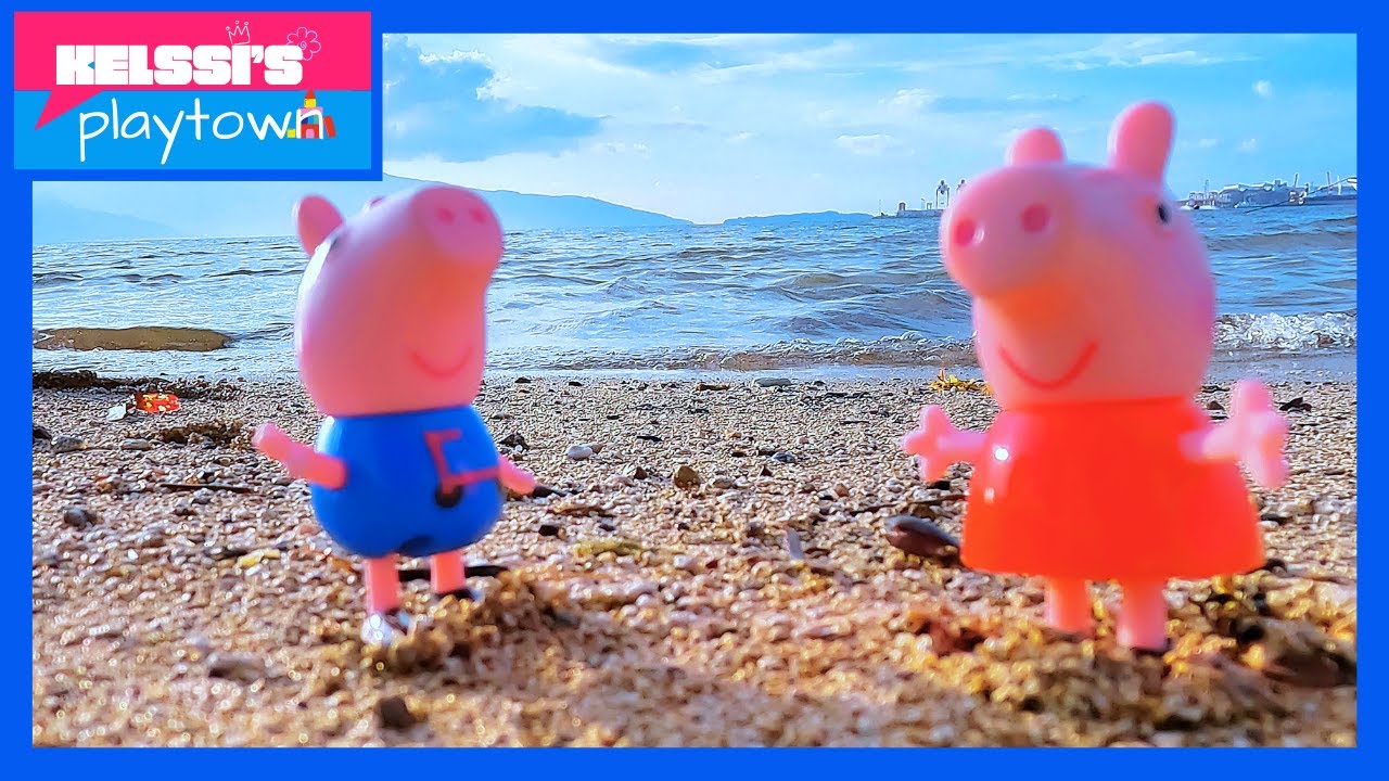 PEPPA PIG Tales Peppa and George go to the Beach | Peppa Pig Toys Beach ...