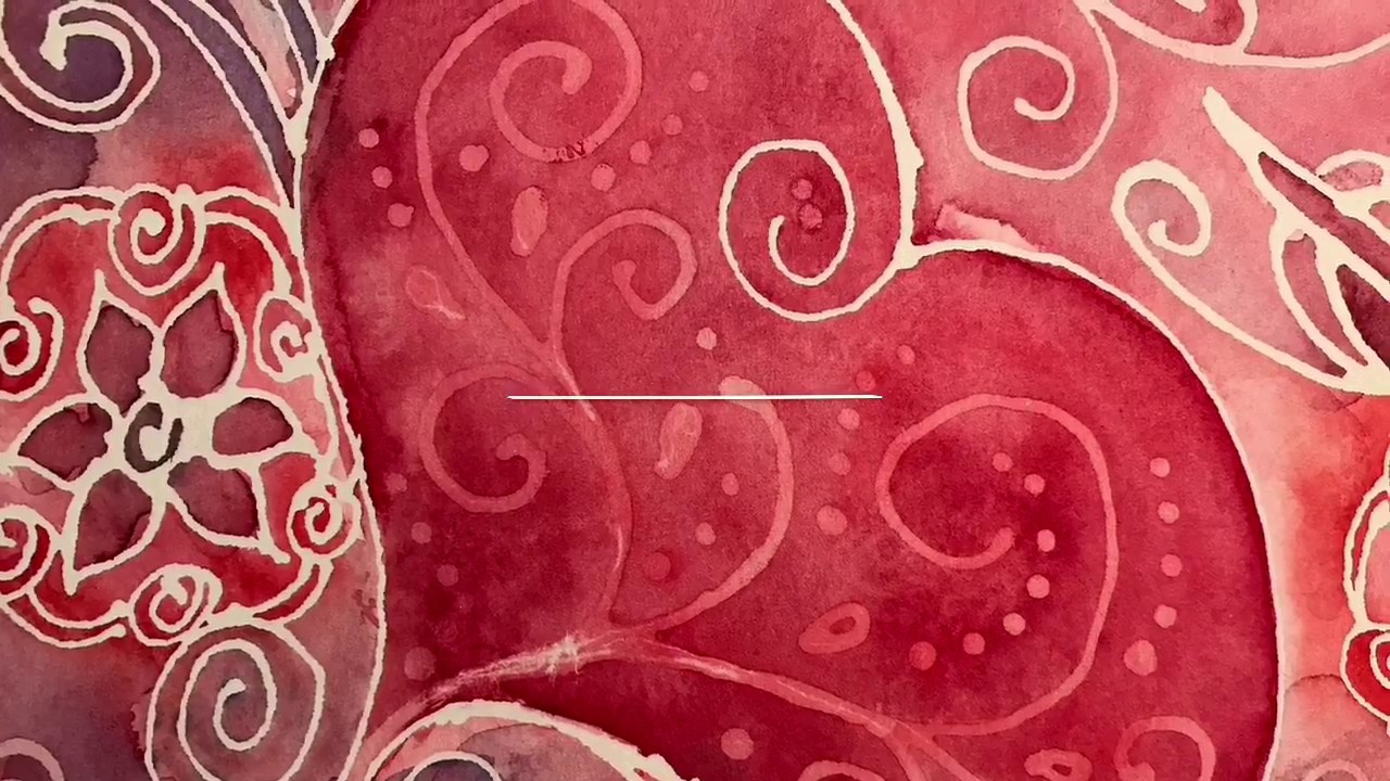 #LoveArt Watercolor Batik Valentine - YouTube