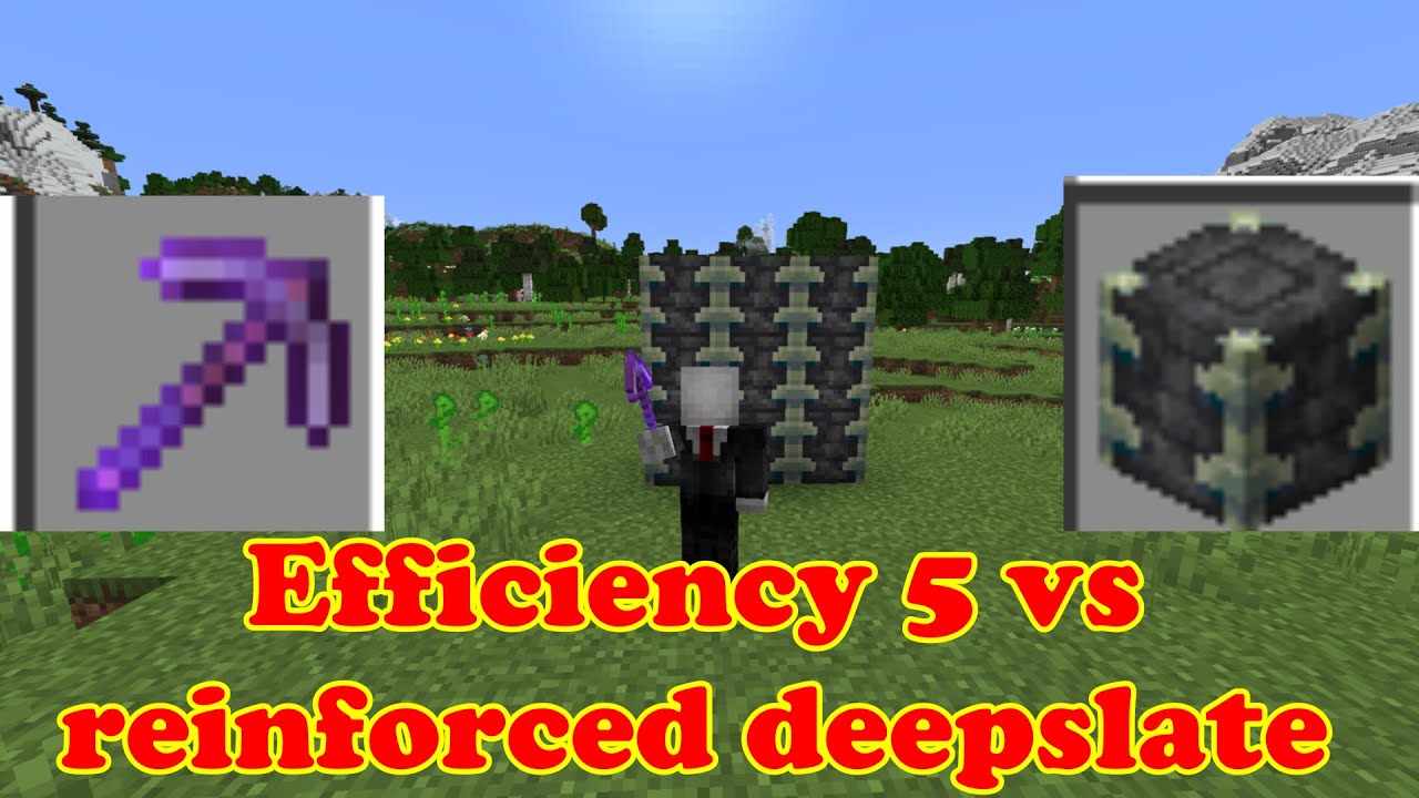 Minecraft 1.19 efficiency 5 netherite pickaxe vs reinforced deepslate ...
