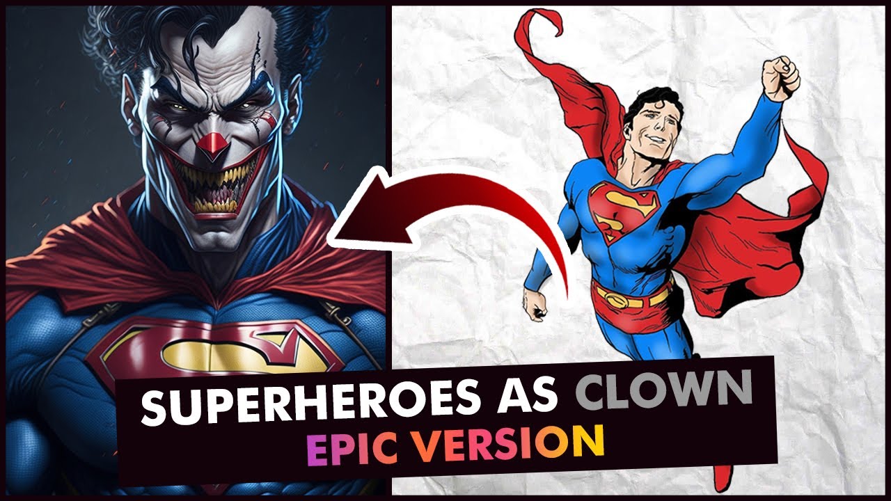 Epic Cartoon Transformation 💥 SUPERHEROES but SCARY CLOWN Marvel & DC ...
