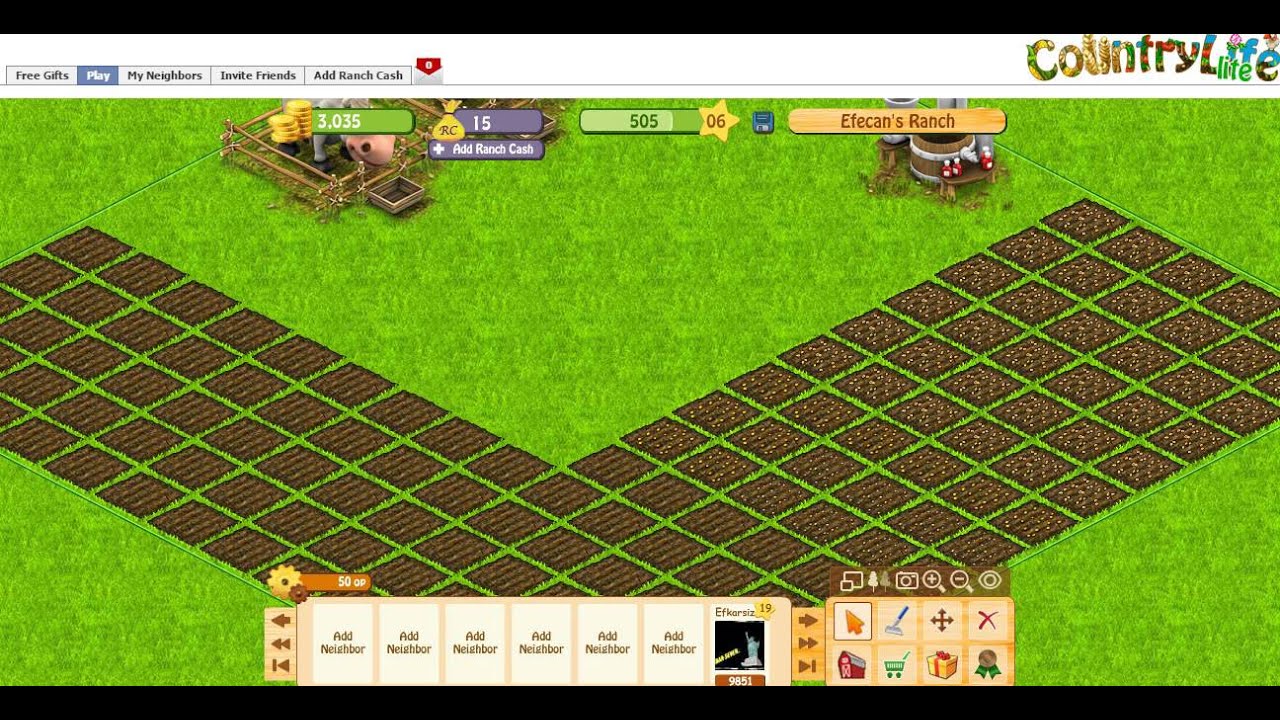 Facebook Country Life (Lite) Açık Olan Tohumları Ekiyorum 2015 2 - YouTube