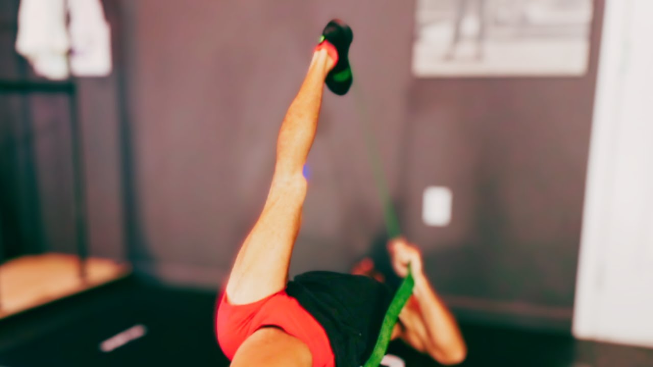 Band Hamstring Stretch to Ease Back Pain & Boost Hip Mobility - YouTube